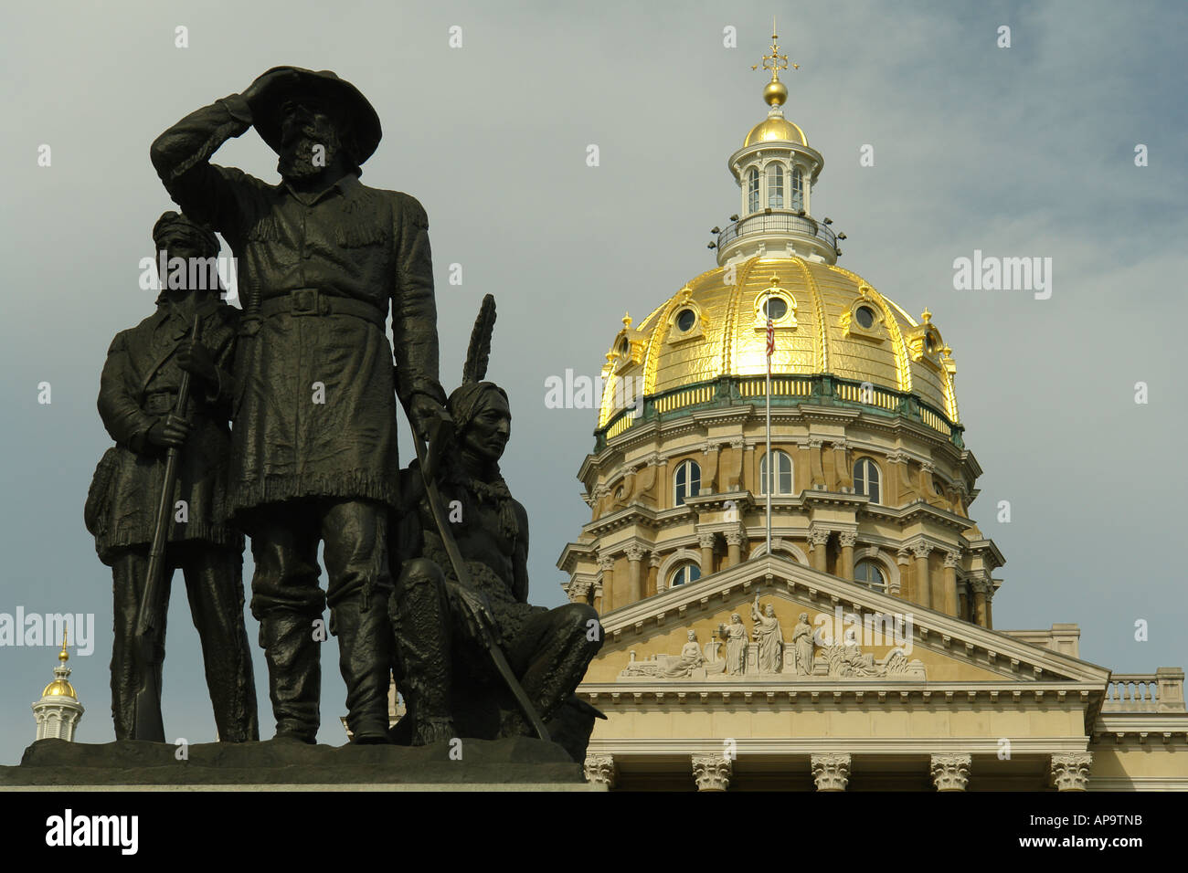 AJD50021, Des Moines, IA, Iowa, State Capitol Building, Statue of ...