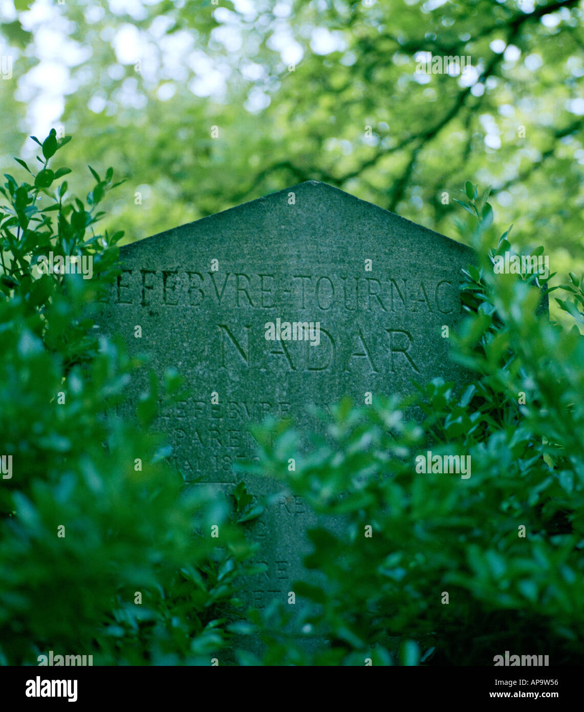 The grave of Nadar the photographer in Pere Lachaise Cemetery in the ...