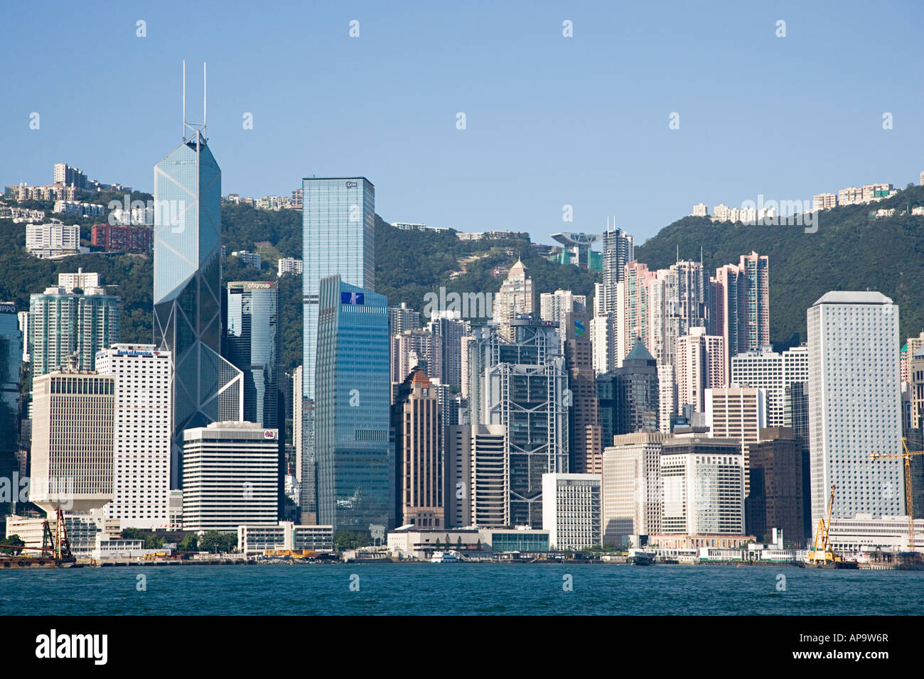 Buildings on victoria harbour hong kong Stock Photo - Alamy