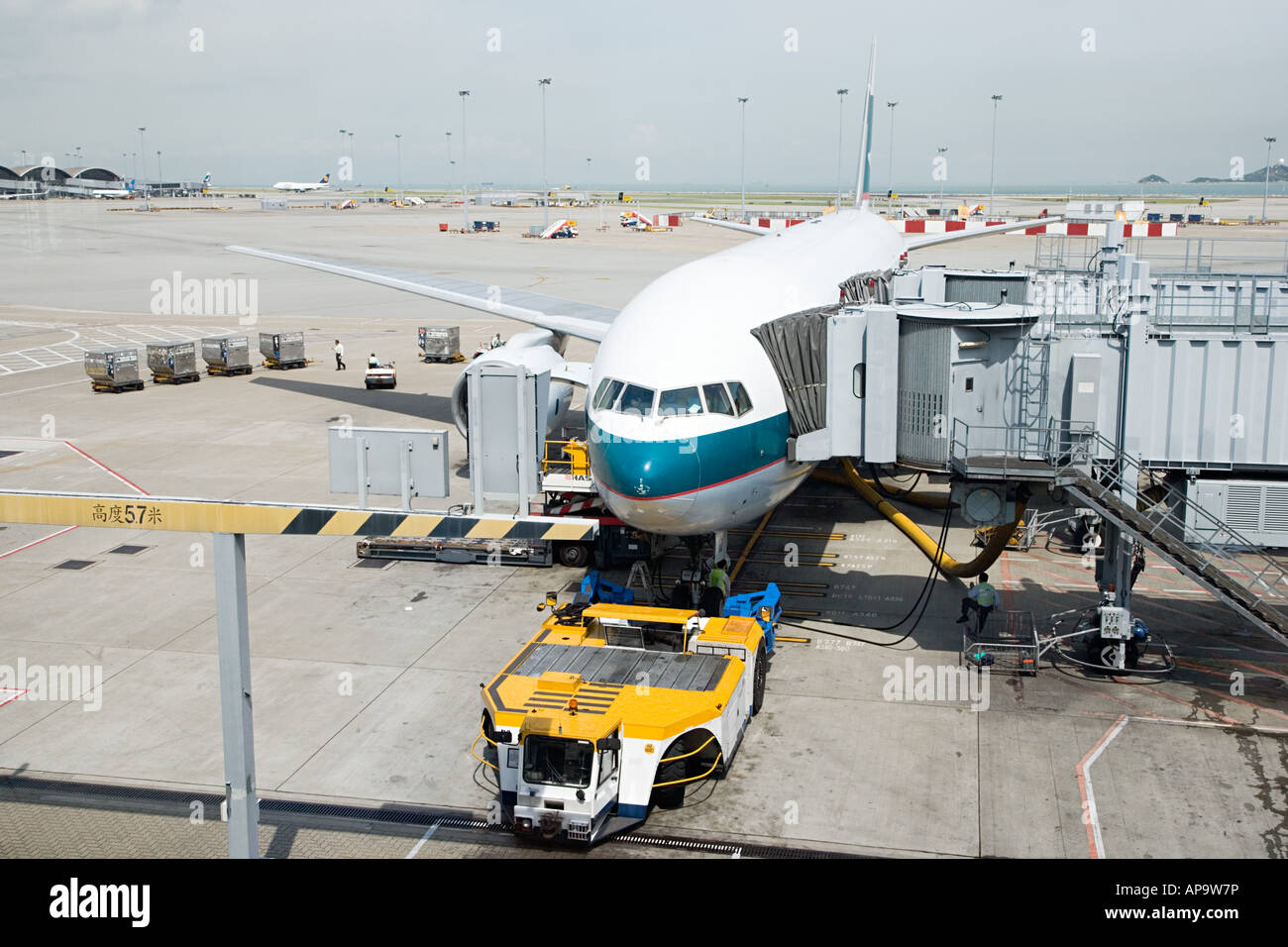 Aeroplane on runway Stock Photo - Alamy