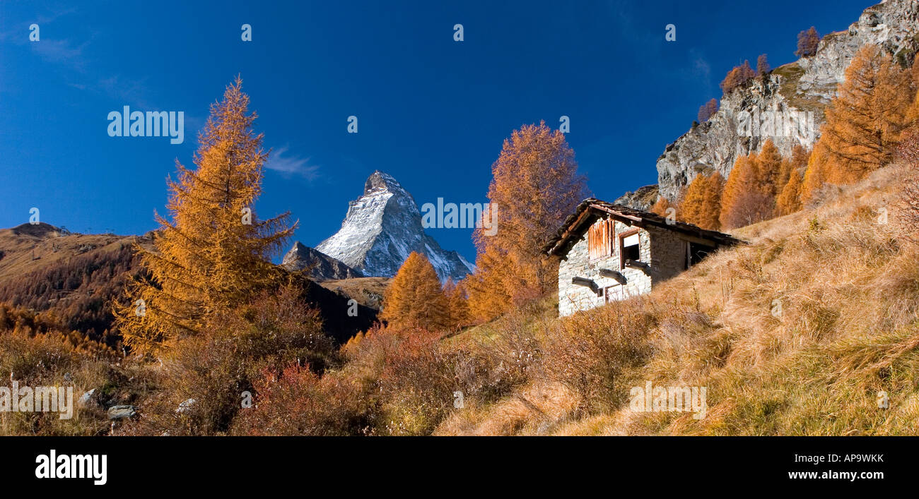 Matterhorn fall colors zermatt swiss hi-res stock photography and ...