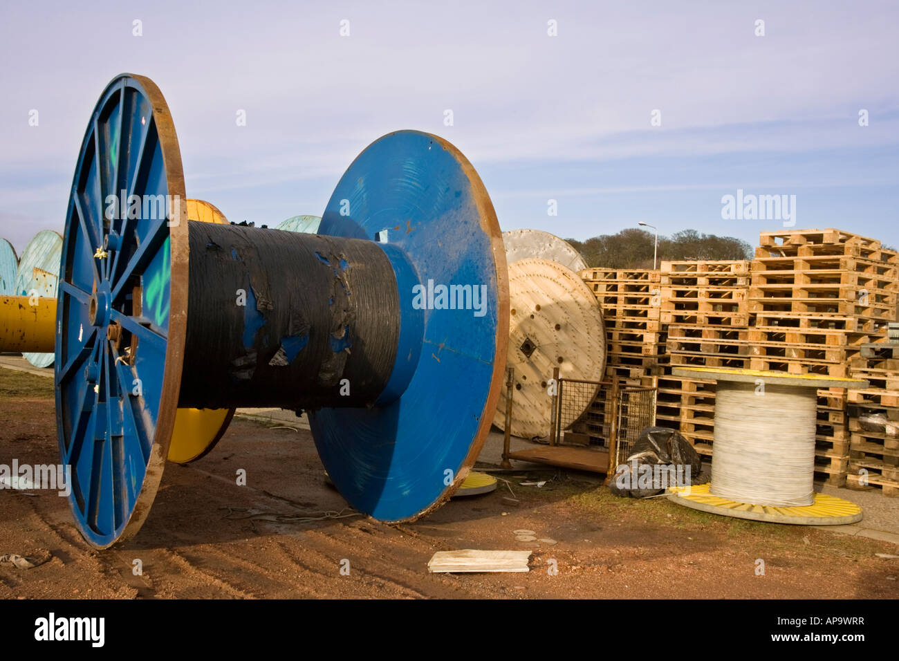 Cable reels hi-res stock photography and images - Alamy