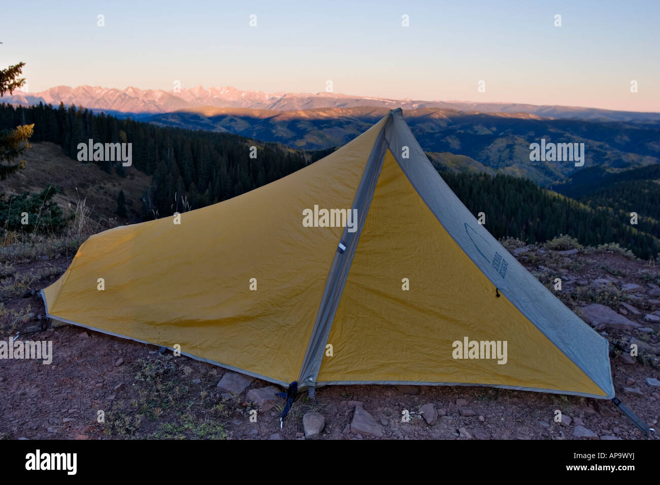 Campsite on Colorado trail Stock Photo - Alamy