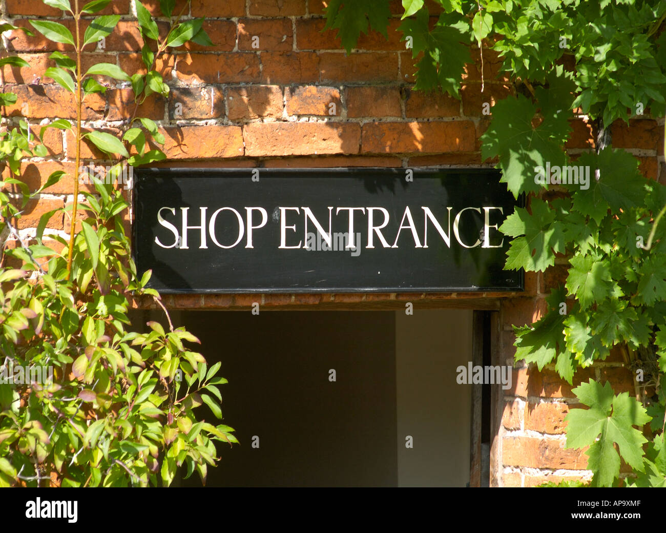 Shop Entrance Sign, England, UK Stock Photo - Alamy