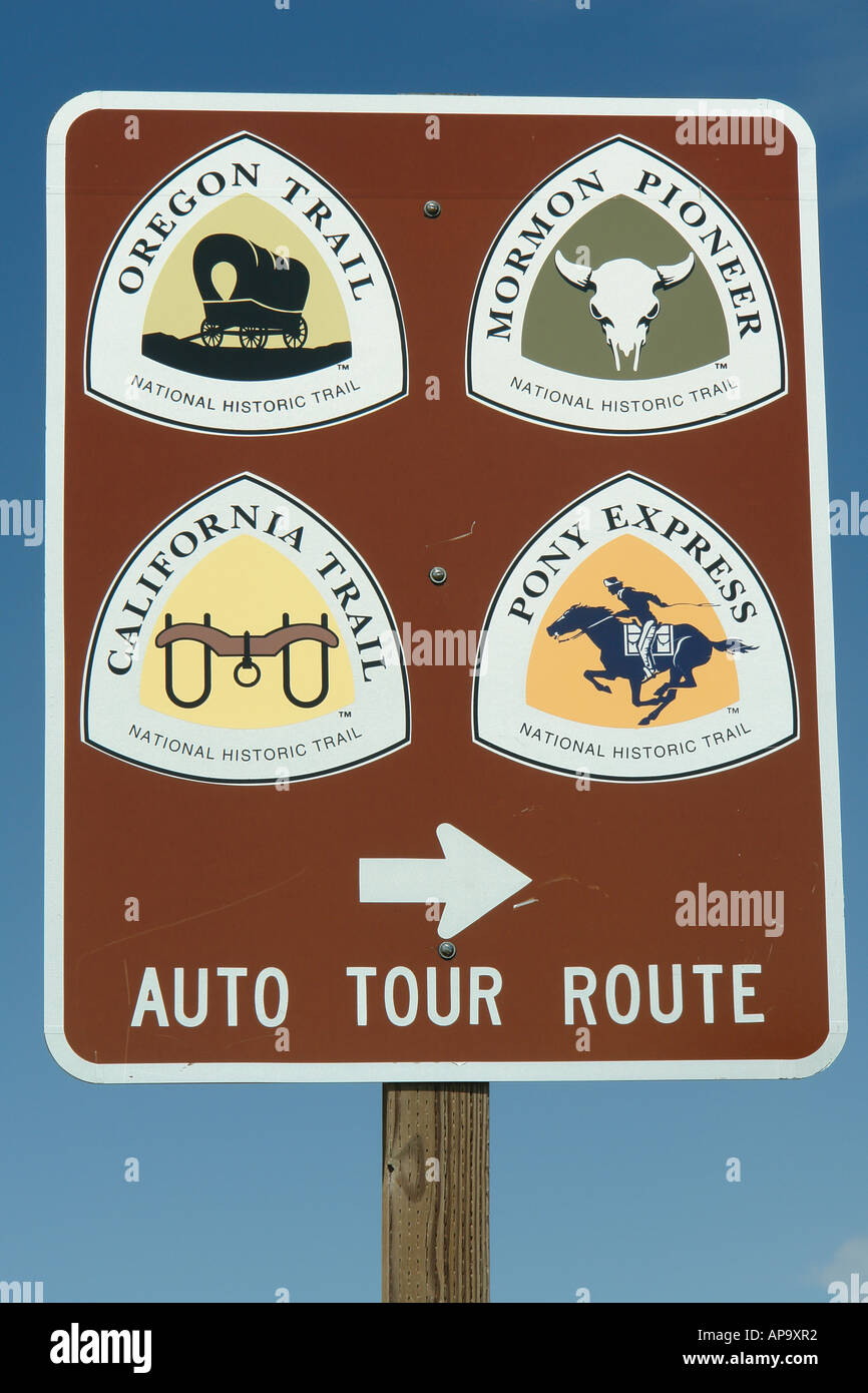AJD50227, Scottsbluff, NE, Nebraska, road sign, auto tour routes ...