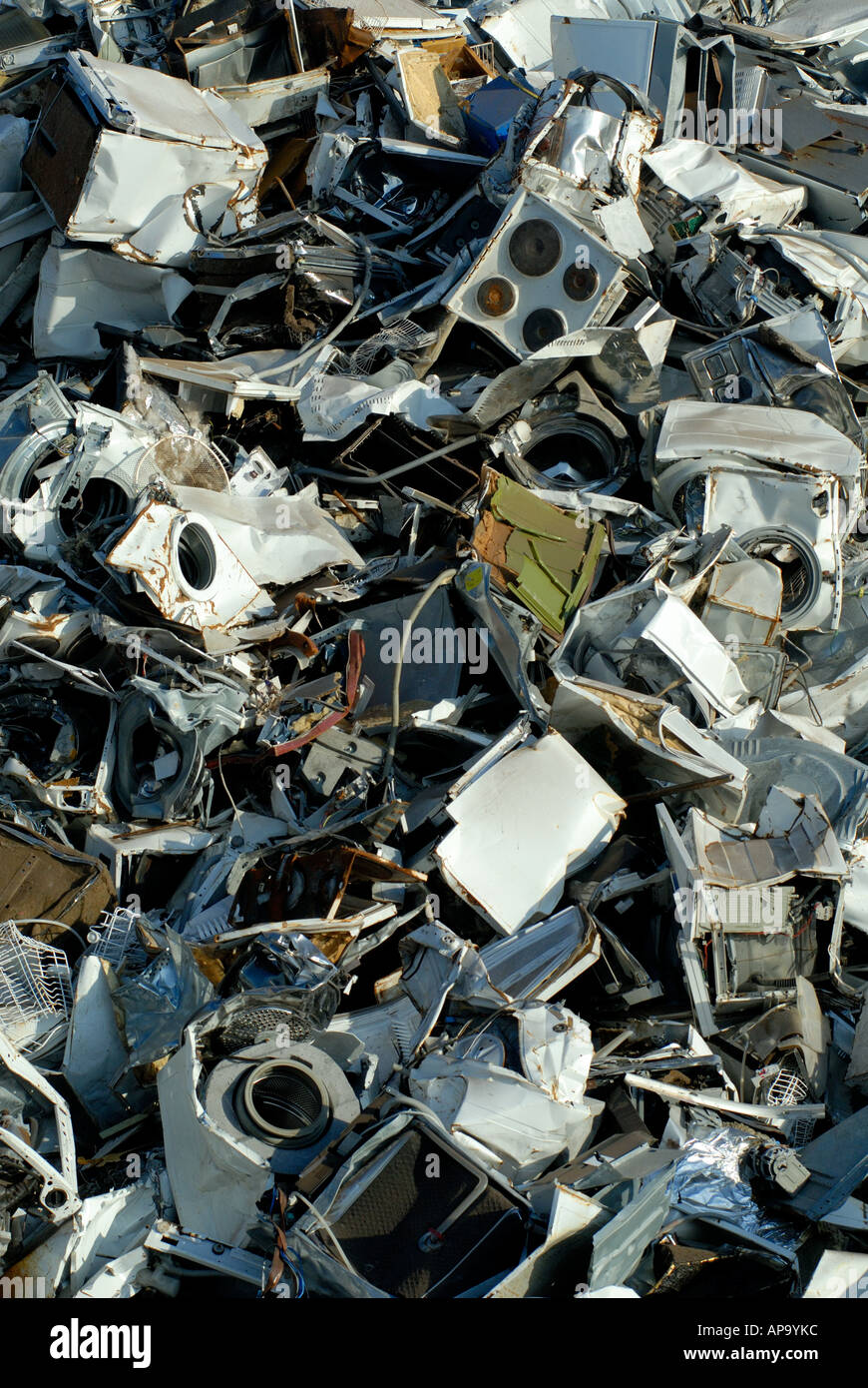 Scrapheap of white goods Stock Photo - Alamy