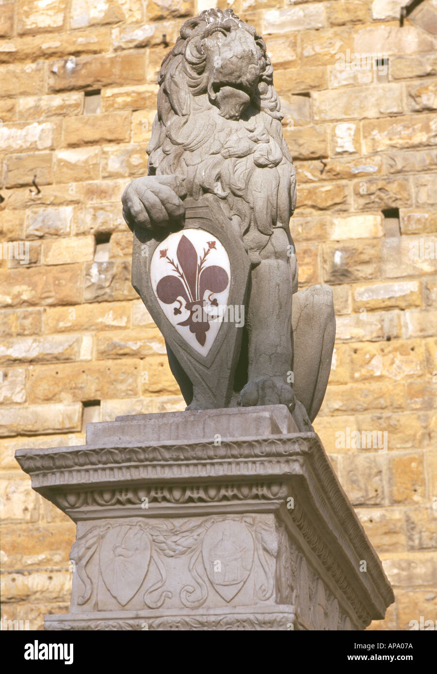 Lion Emblem of Florence Italy Stock Photo - Alamy
