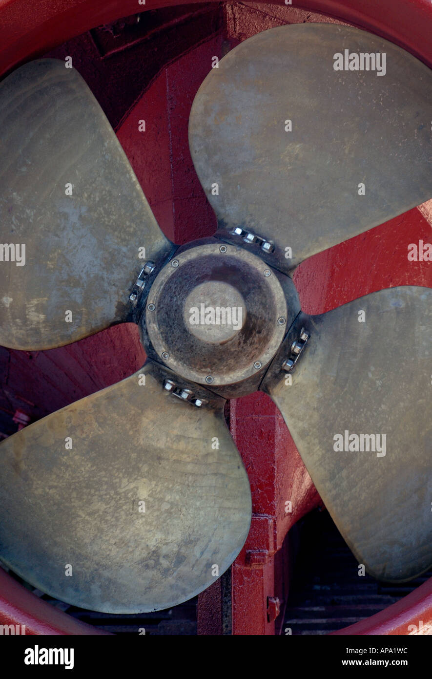 Propeller on a ship on dock in Hirtshals Denmark Stock Photo - Alamy