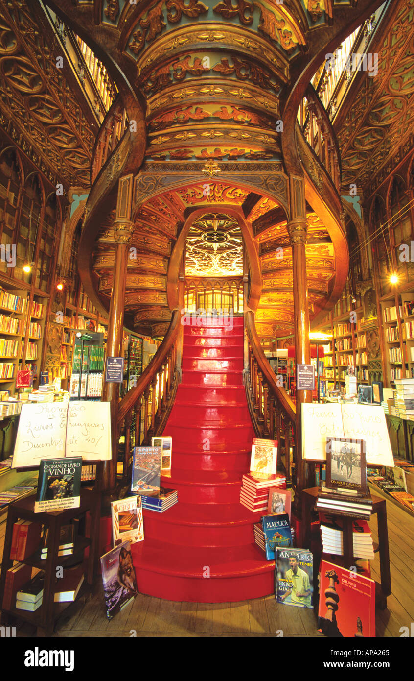 Historic Library Irmaos Lello Porto Portugal Stock Photo - Alamy