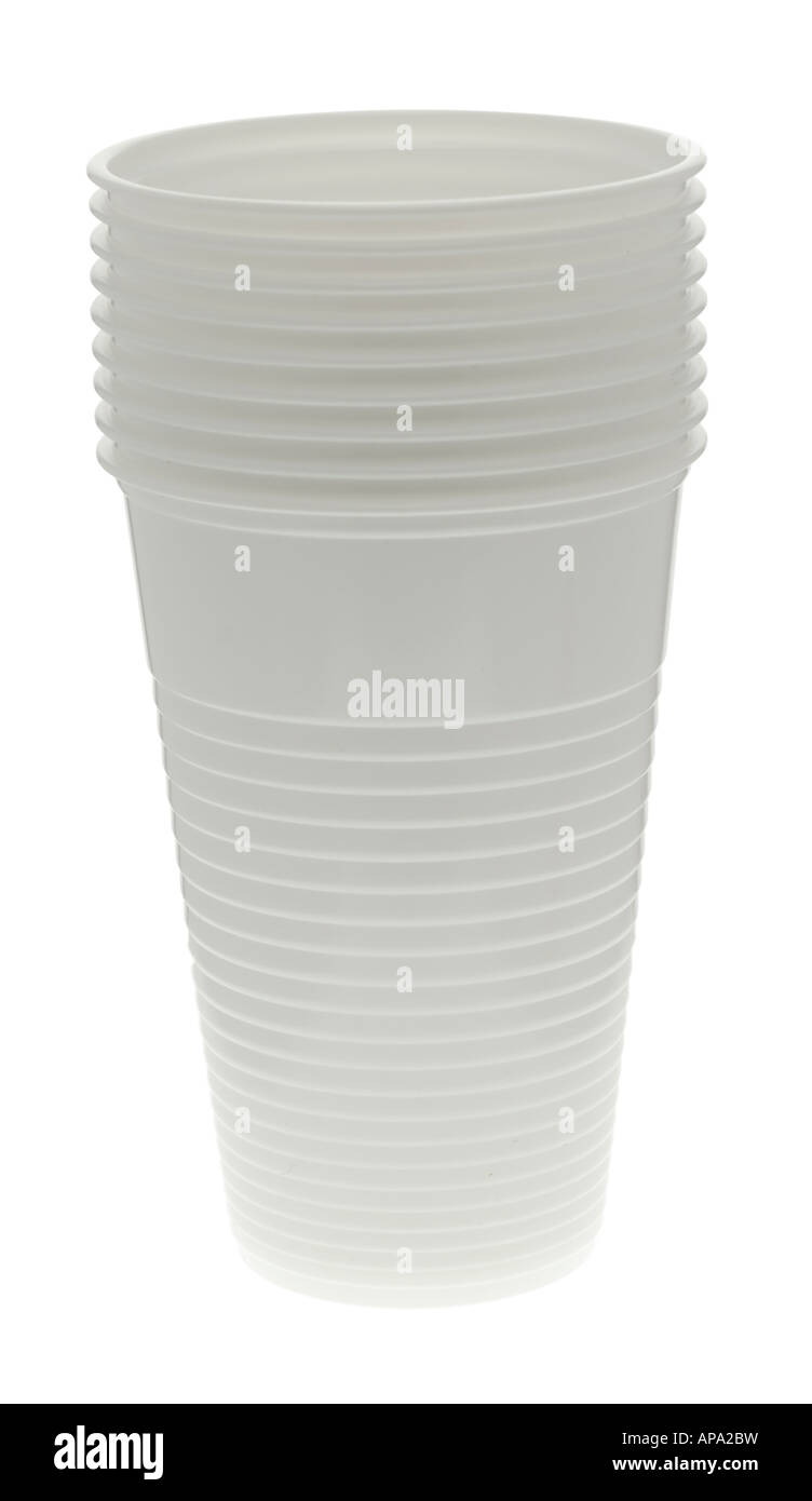Plastic cups waste Cut Out Stock Images & Pictures - Alamy