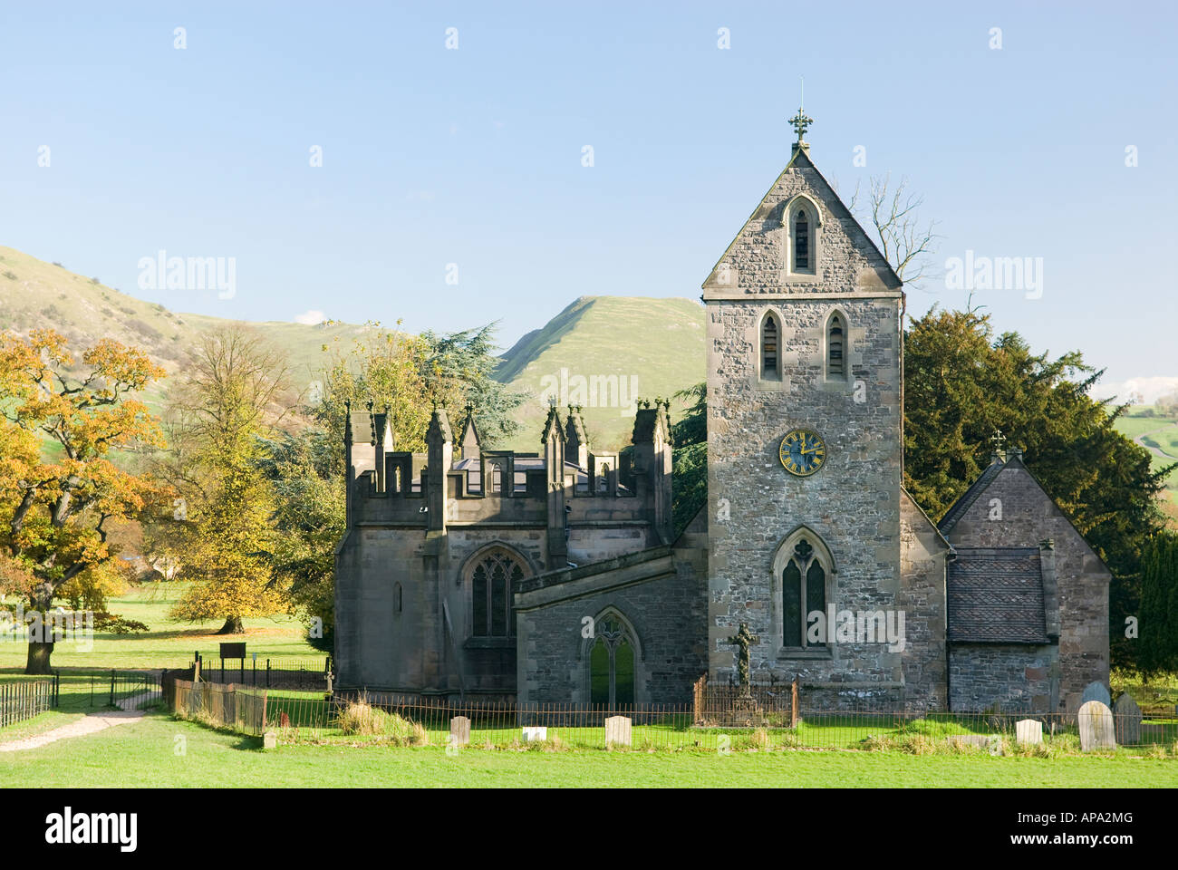 Ilam Church at Ilam in Staffordshire "Great Britain Stock Photo - Alamy