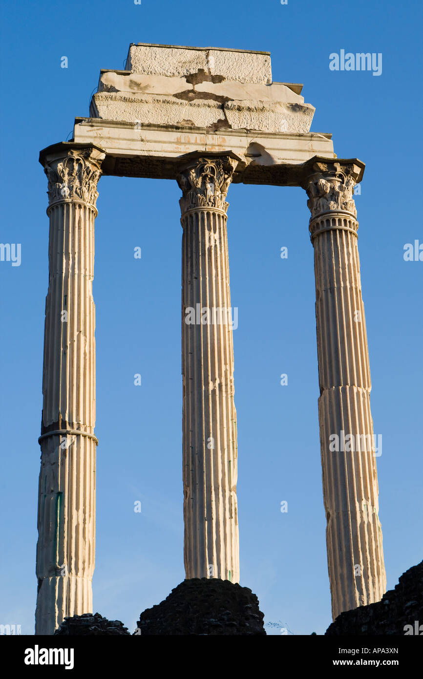 Temple of Castor, The Roman Forum, Rome Italy during sunset, November ...