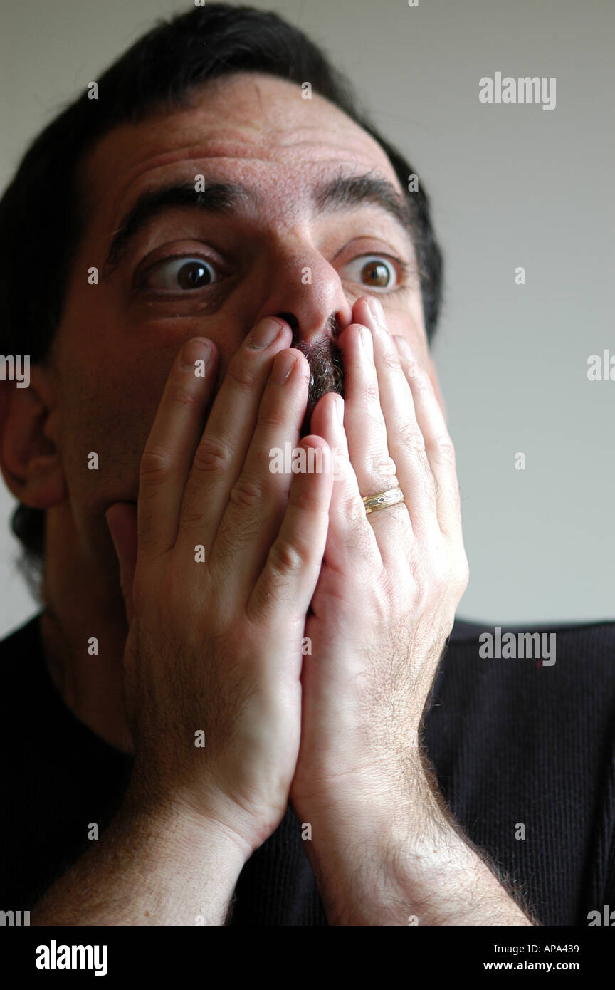 Man showing facial expressions hi-res stock photography and images - Alamy