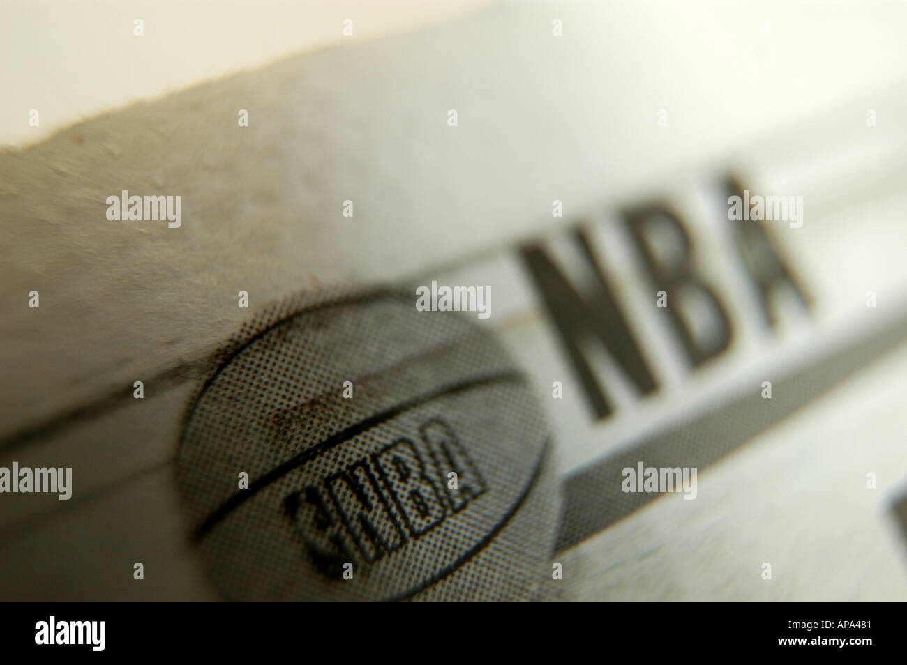 Close up newspaper basketball and NBA Stock Photo - Alamy