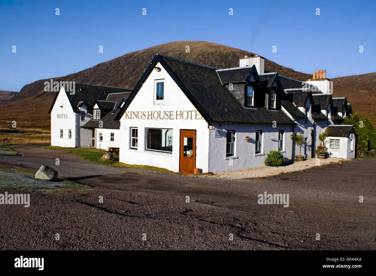 The Kings House Hotel on Rannoch Moor near Glen Coe, Lochaber, Scotland ...