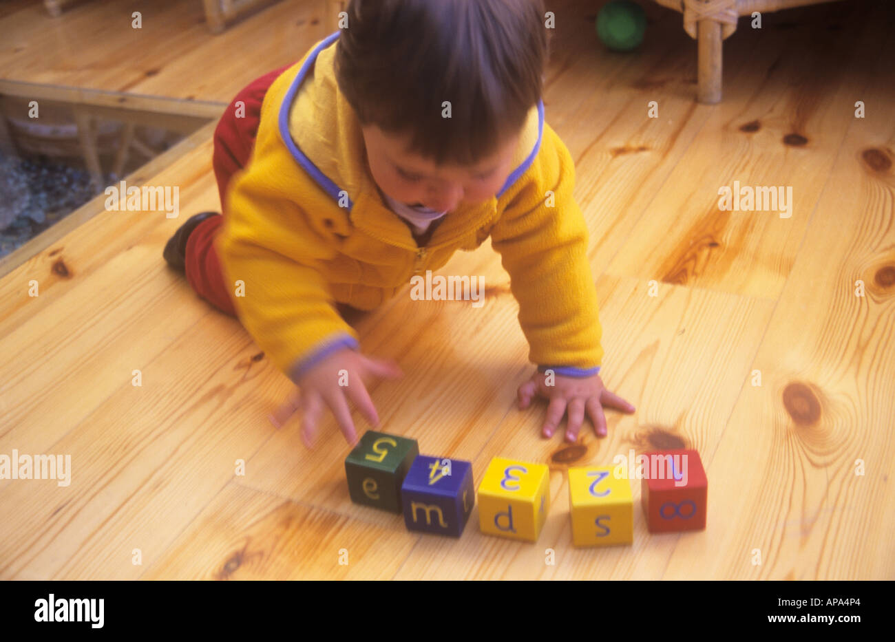 Baby girl sequencing number blocks hi-res stock photography and images ...