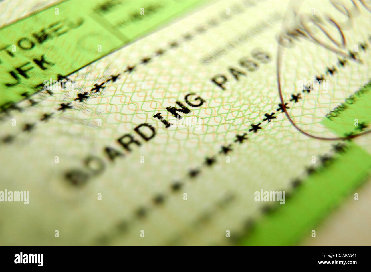 A close-up of a boarding pass Stock Photo - Alamy