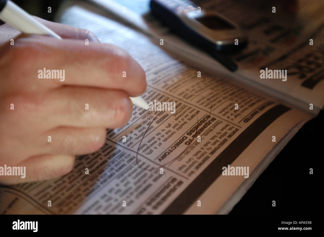 Close-up of the Classified Section of a newspaper Stock Photo - Alamy