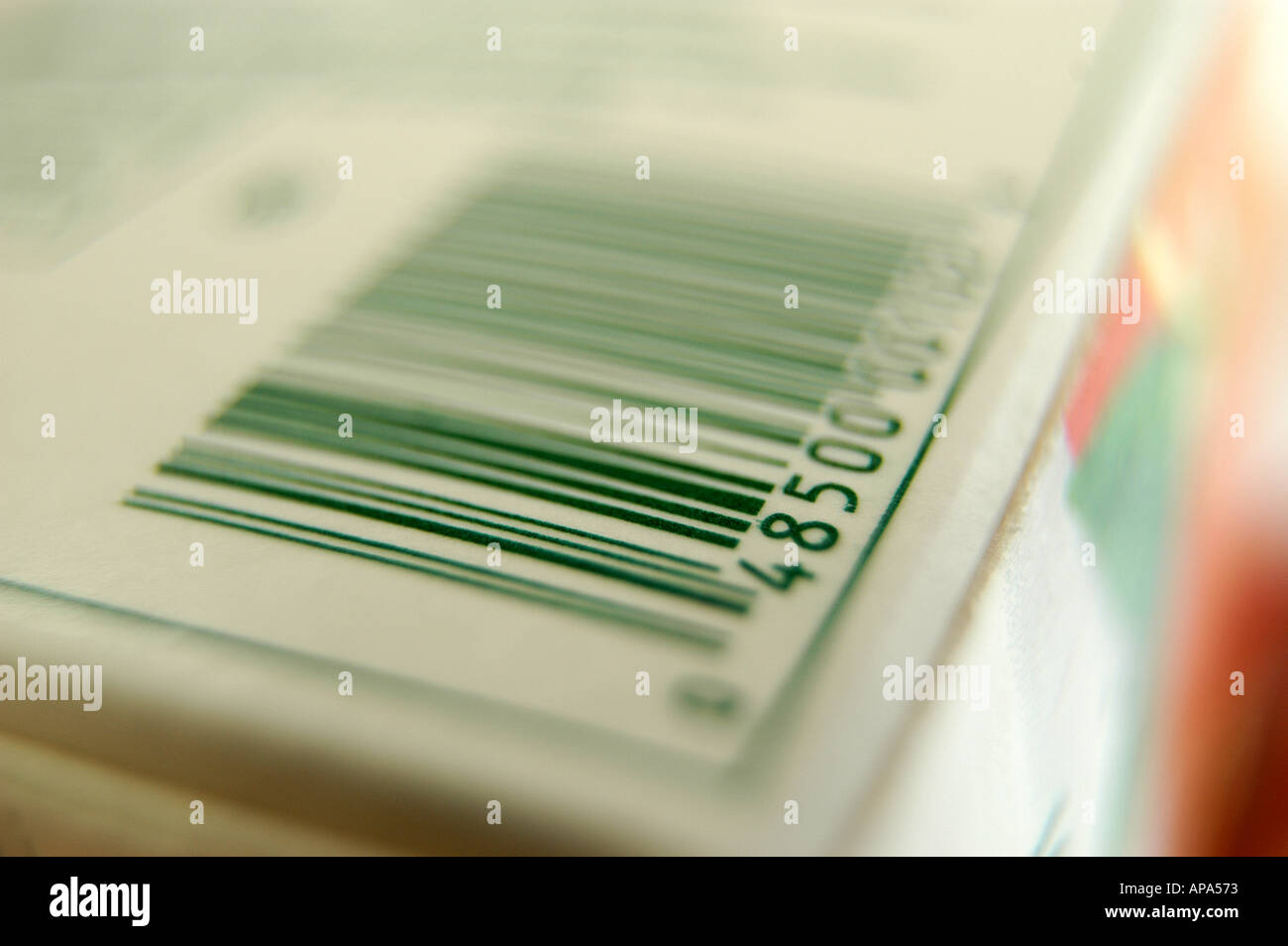 Rounded black barcode 0124 close up Stock Photo - Alamy