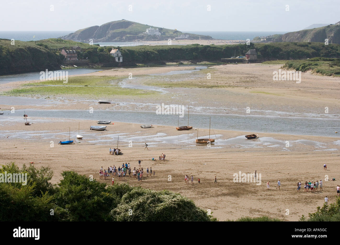 Rounders Tournament during Bantham, Devon's Regatta Week: Burgh Island ...