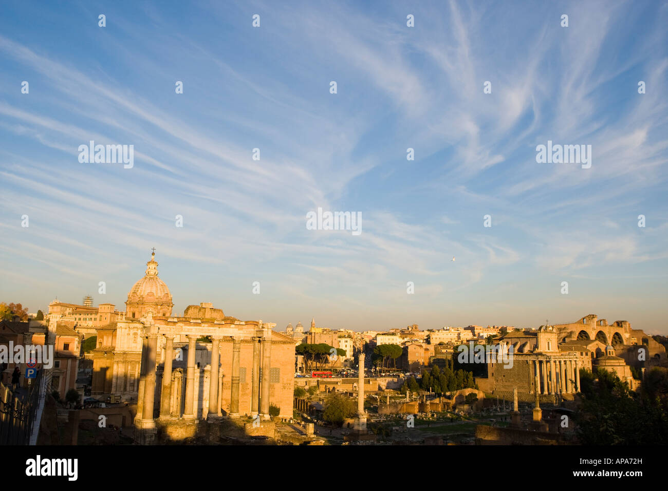 The Roman Forum, Rome Italy during sunset, November 30, 2007 Stock ...