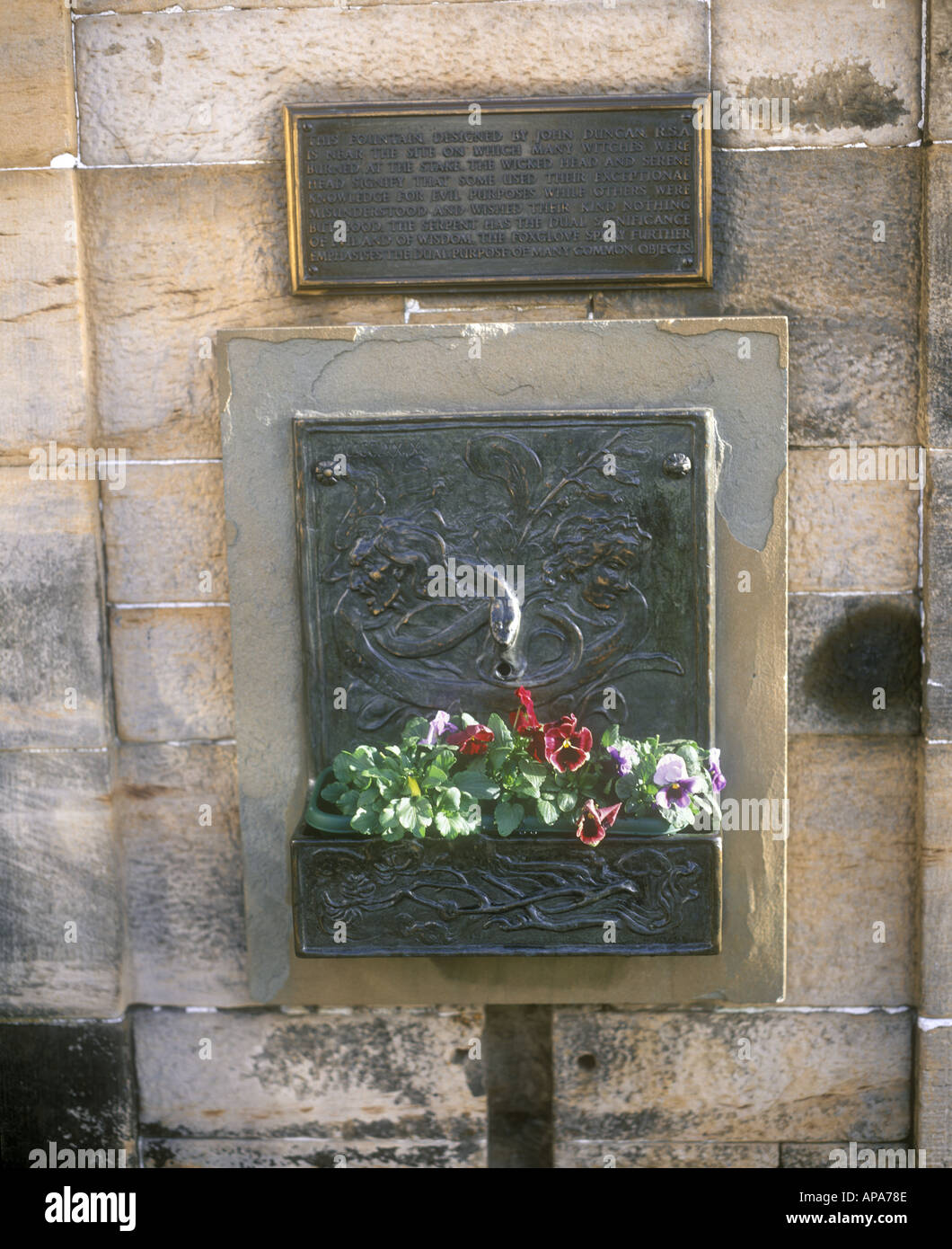 The Witches Fountain The Esplanade Edinburgh Castle Edinburgh Scotland ...