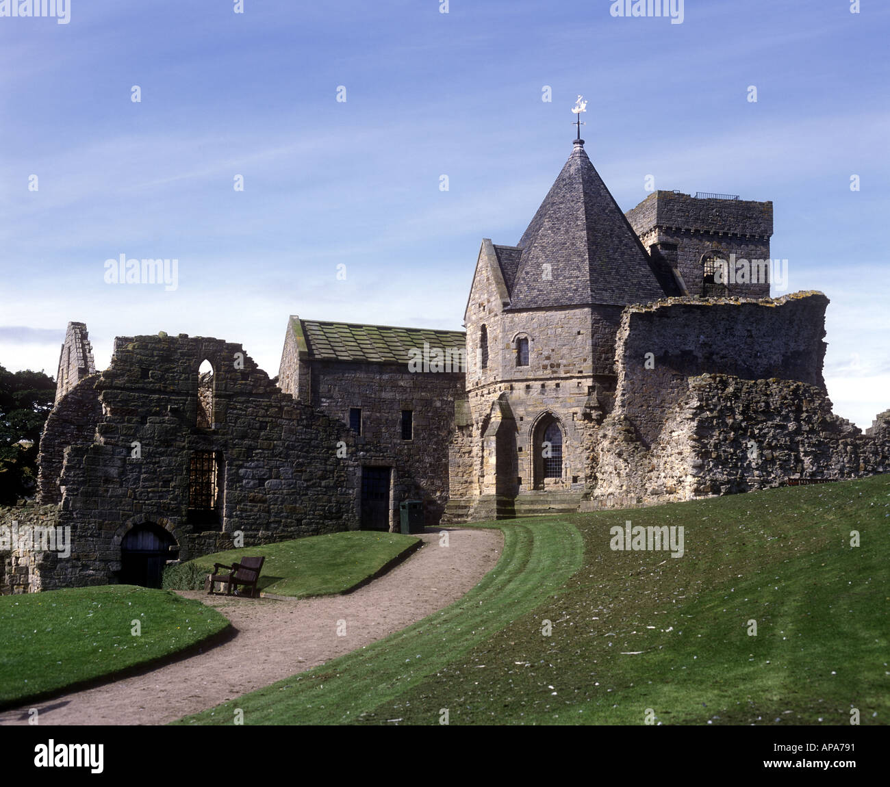 Inchcolm Abbey Inchcolm Island Firth of Forth Scotland Stock Photo - Alamy