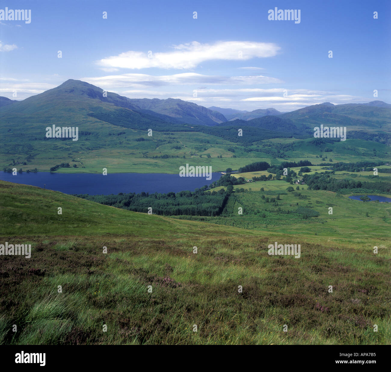 Loch Venachar and Ben Ledi near Callander Scotland Stock Photo - Alamy