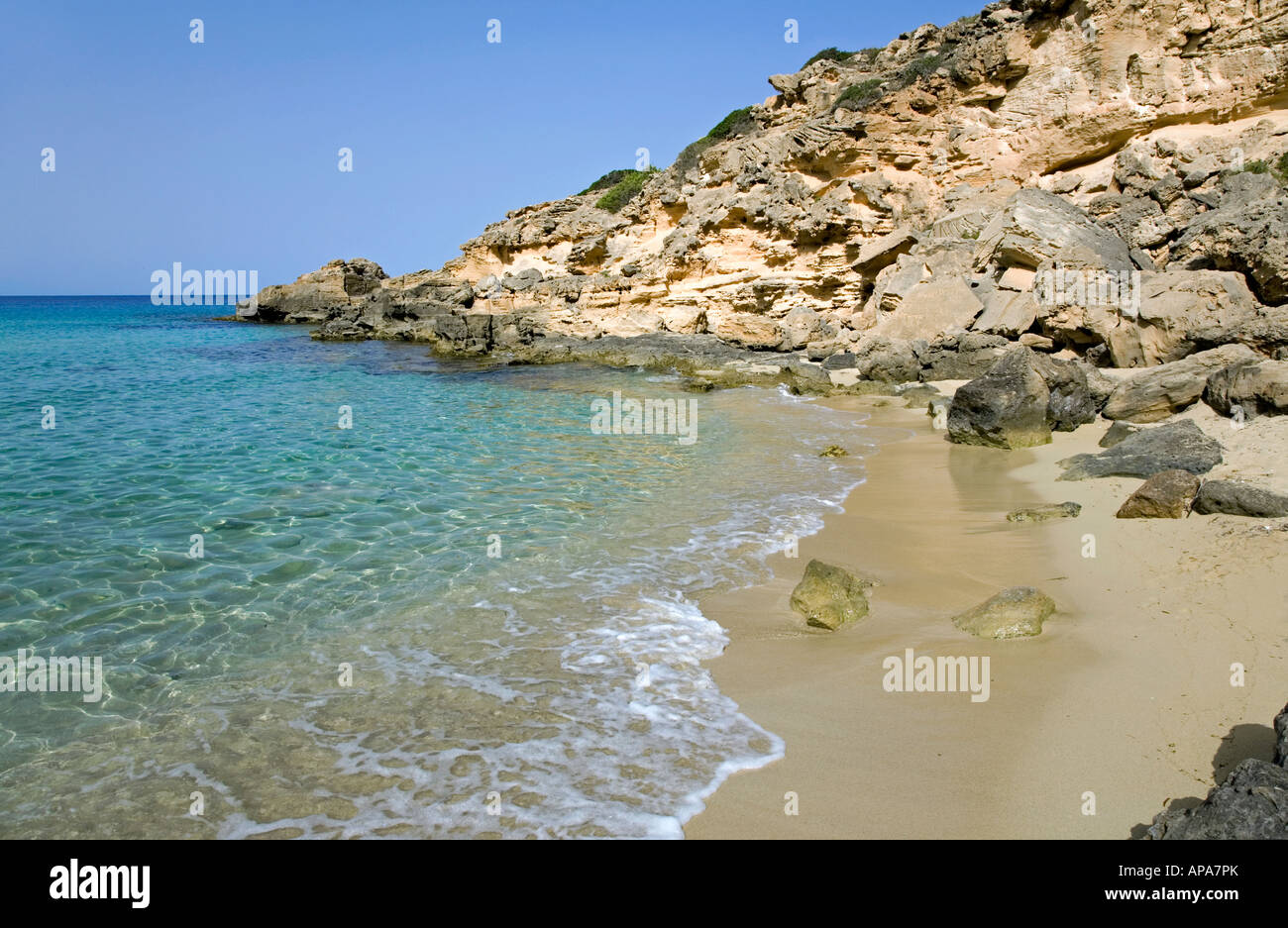 Cala Vella beach. Mallorca Island. Spain Stock Photo - Alamy