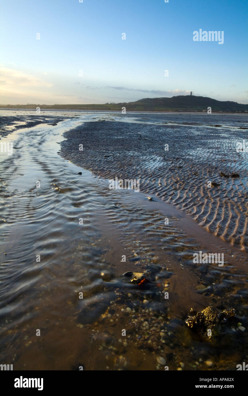 Strangford Lough estuary at low tide, Newtownards, County Down ...