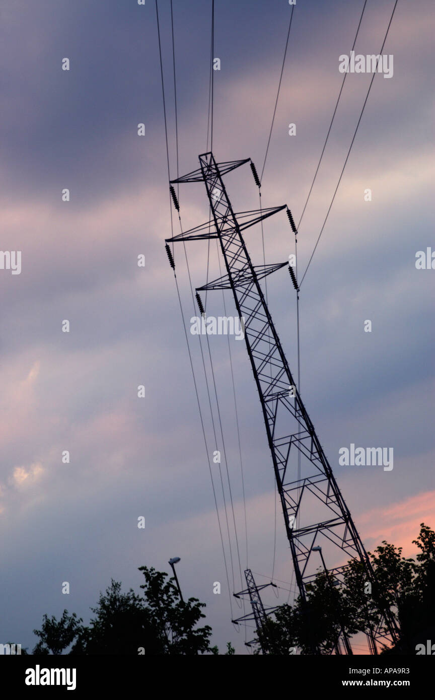 Electricity Pylon used to transport electricity as part of the national ...