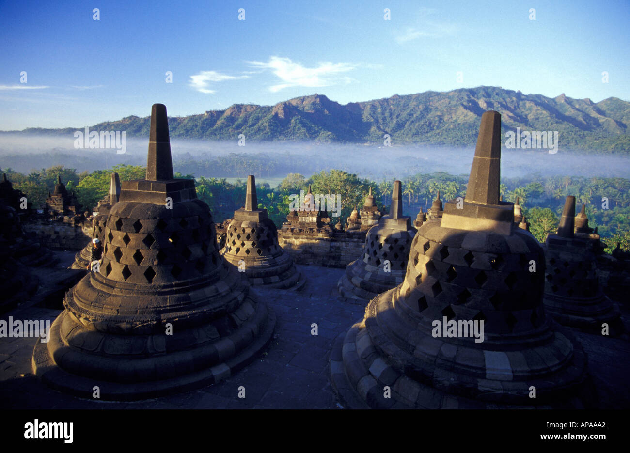 Stupas of the Buddhist Temple of Borobudur in Indonesia Stock Photo - Alamy