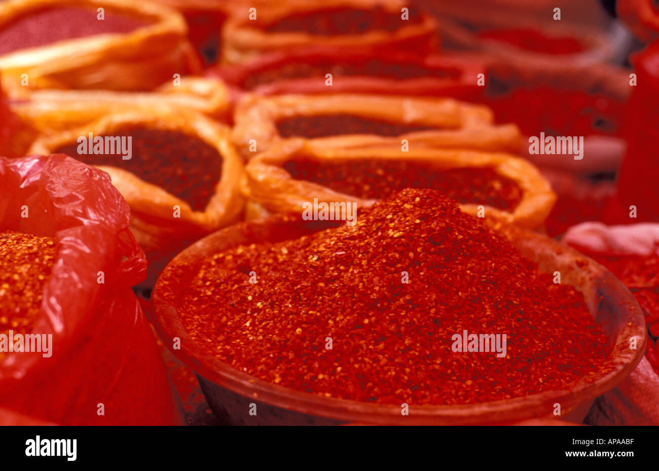Chilies in the Lijiang Spice Market, China Stock Photo - Alamy