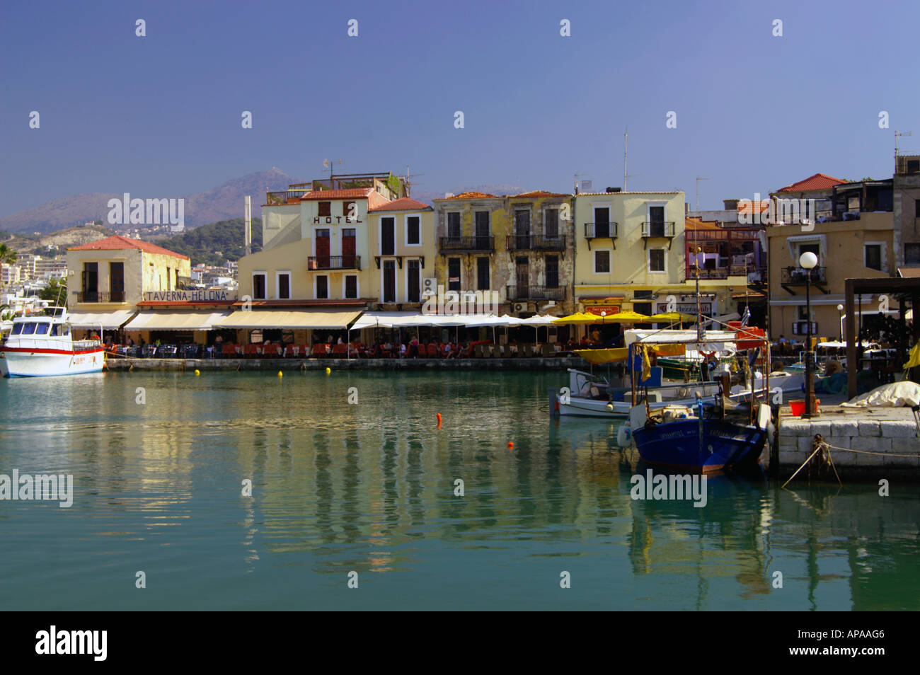 Venetian Harbour at Rethymnon Crete Stock Photo - Alamy