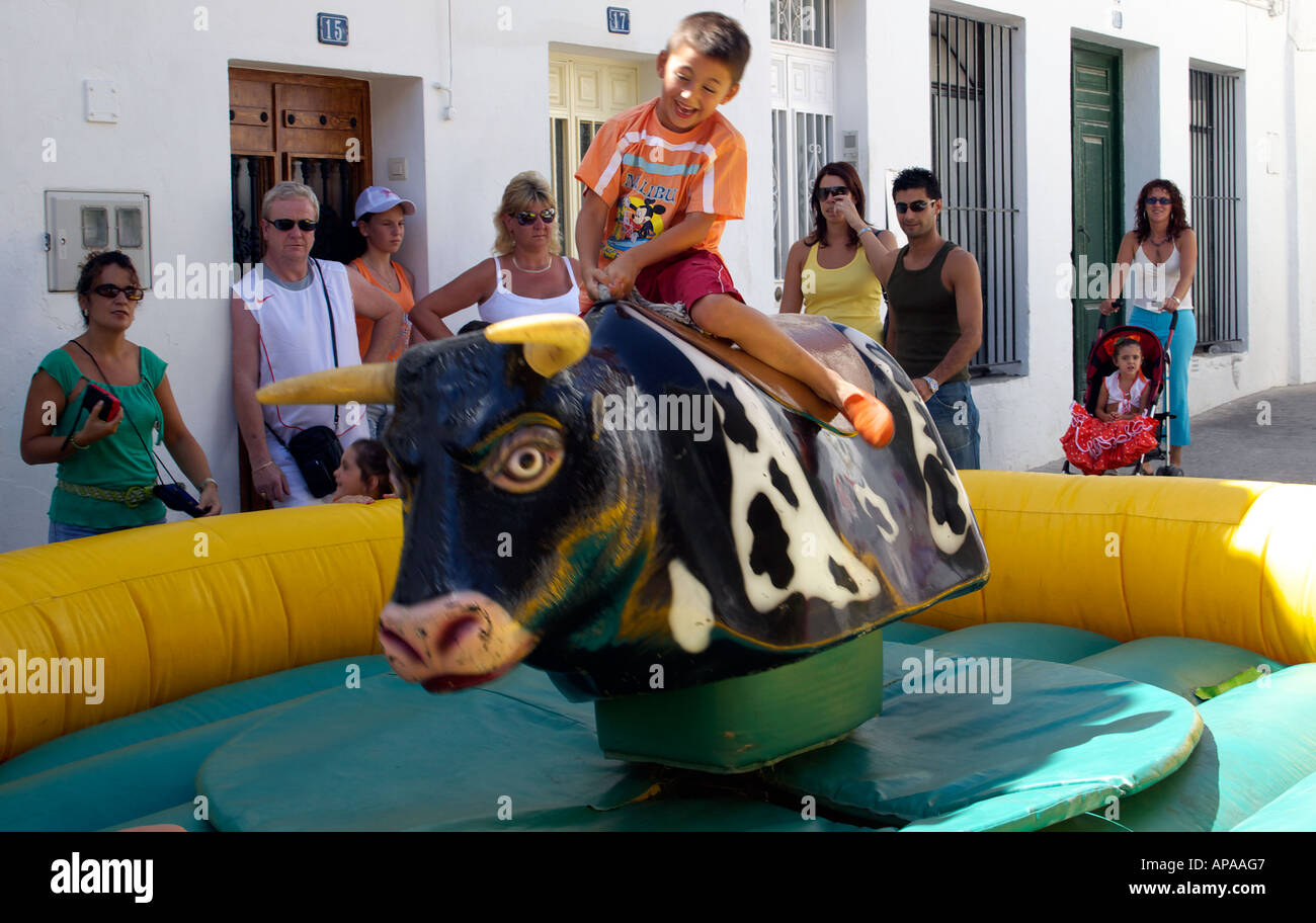 Boy riding bull hi-res stock photography and images - Alamy