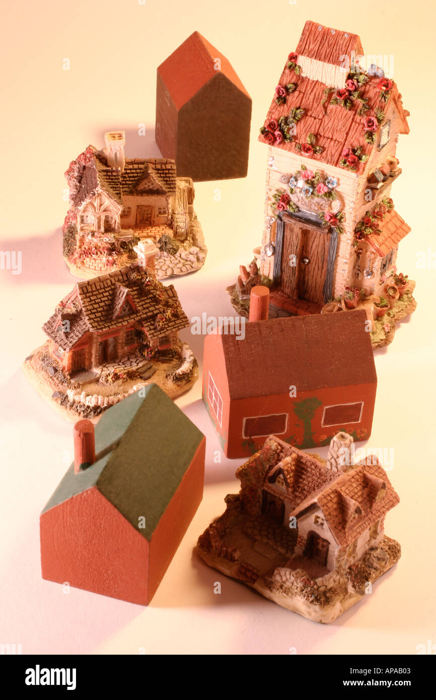 House figurines hi-res stock photography and images - Alamy