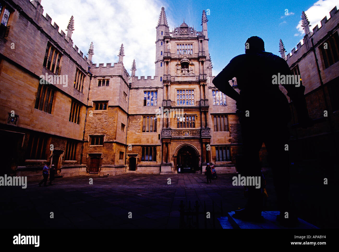 Oxford University Bodleian Library, Tower of the Five Orders and bronze ...