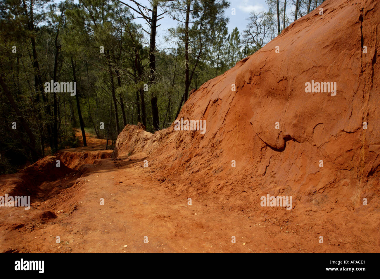 France Provence Luberon The Rustrel Canyon A Passage Between Two Red ...