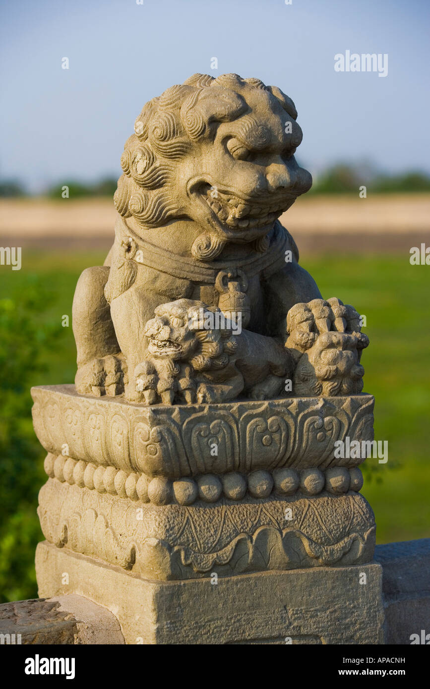 Stone Lion on Lugou Bridge Stock Photo - Alamy