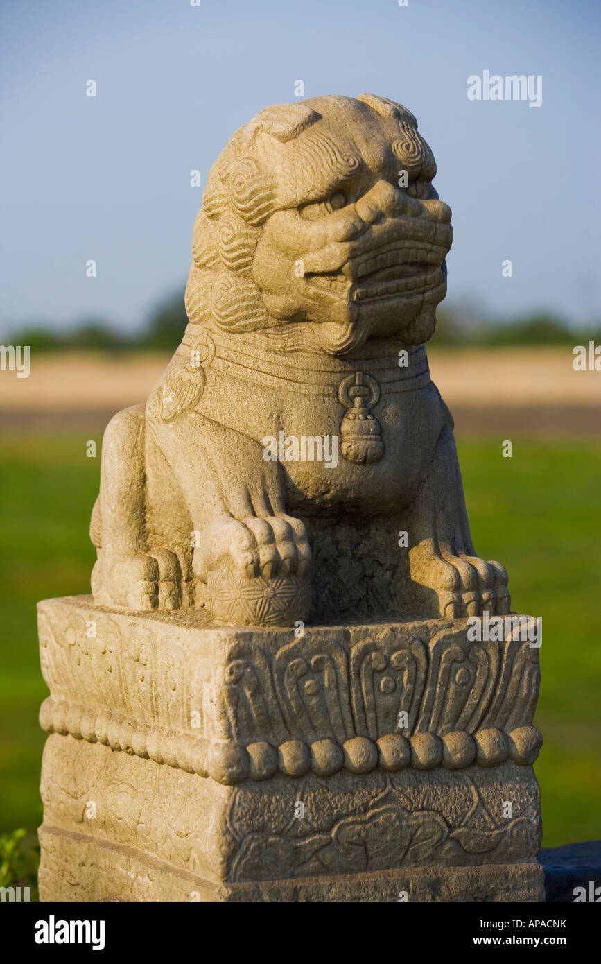 Stone Lion on Lugou Bridge Stock Photo - Alamy