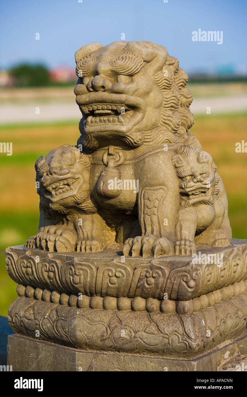 Stone Lion on Lugou Bridge Stock Photo - Alamy