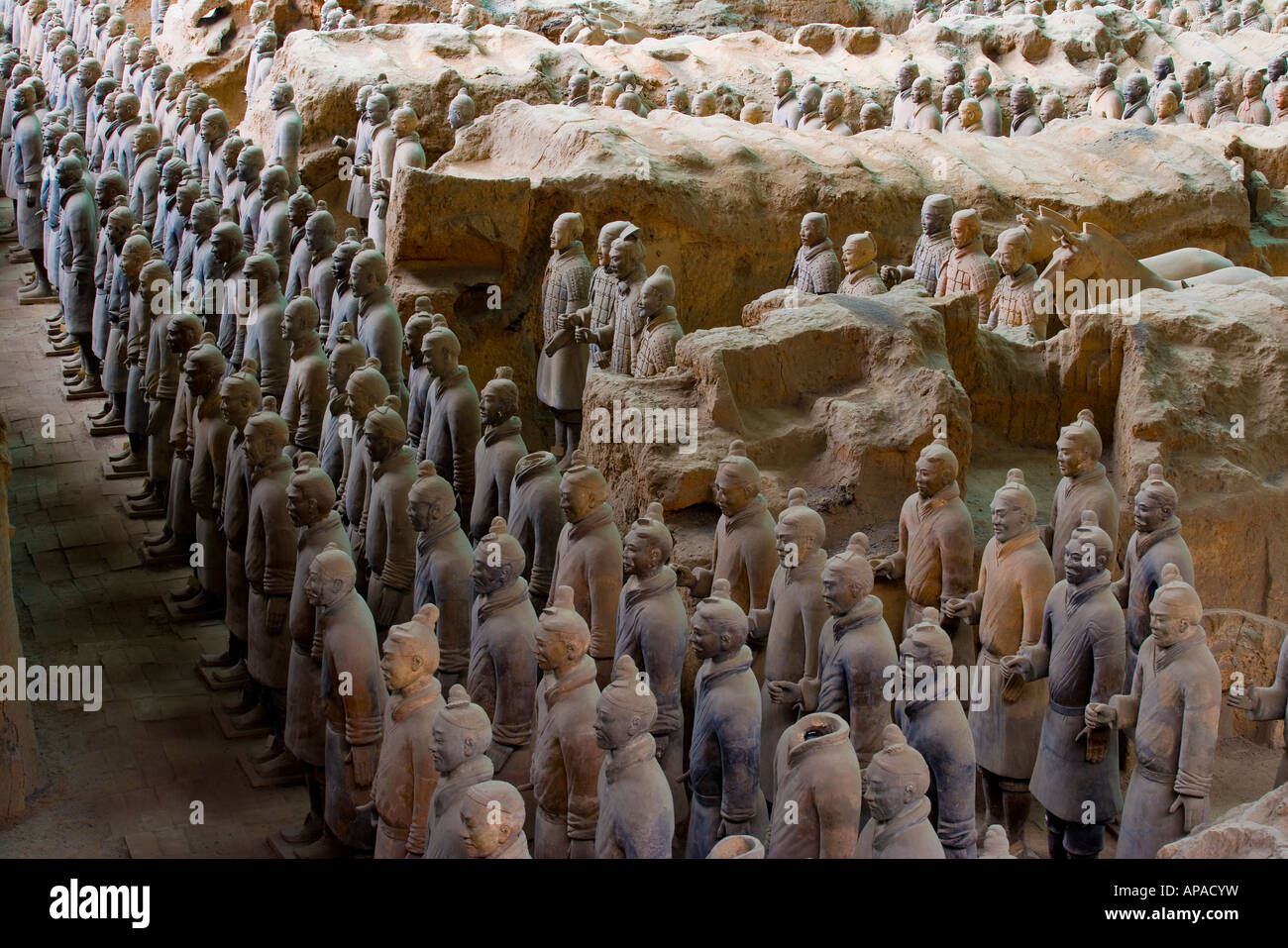 the Emperor Qin's Terra-cotta Warriors Xi'an Stock Photo - Alamy
