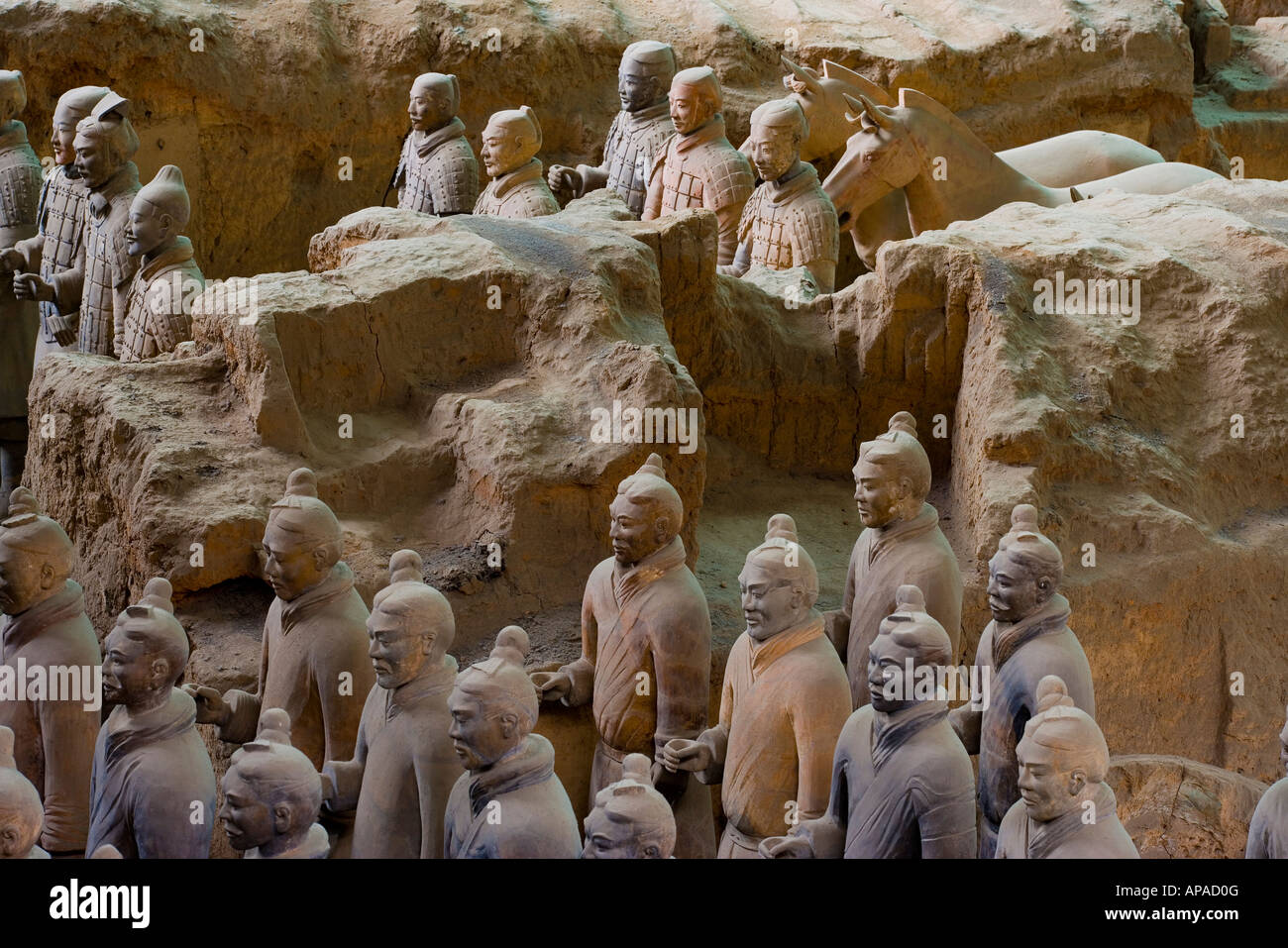 the Emperor Qin's Terra-cotta Warriors Xi'an Stock Photo - Alamy