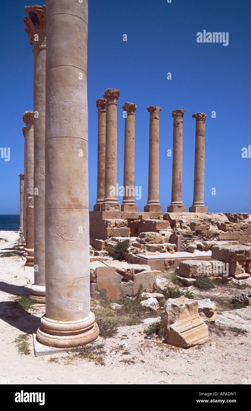 Temple of Isis, Roman ruins, Sabrata, Libya Stock Photo - Alamy