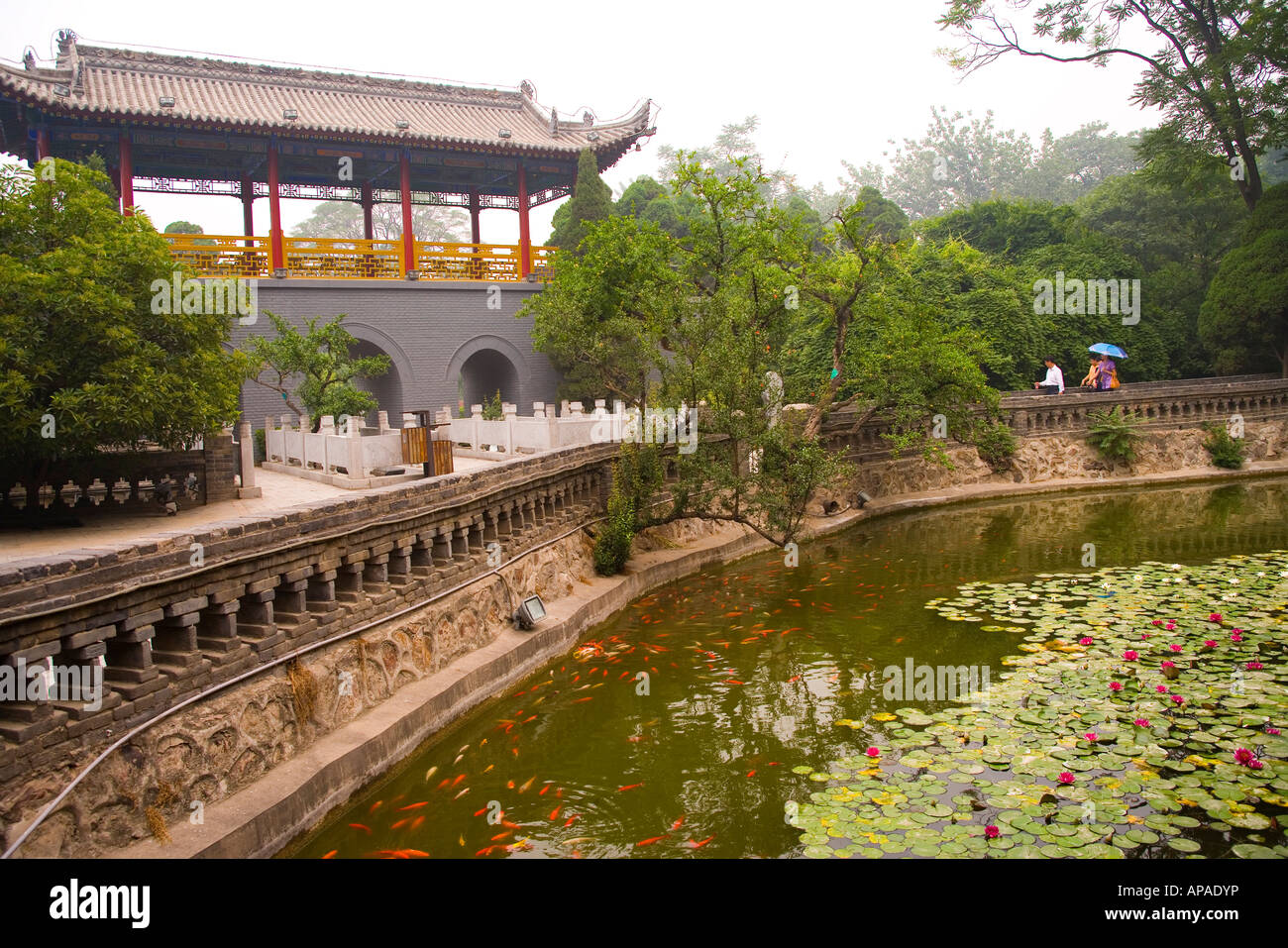 A pond in the Hua Qing Palace Xi'an Stock Photo - Alamy