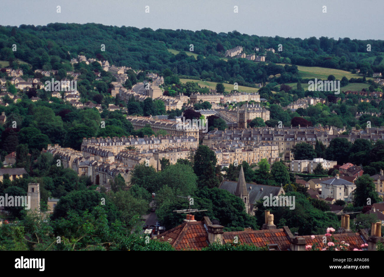 View of Bathwick from Walcot Terrace, Bath, Somerset, England UK Stock ...