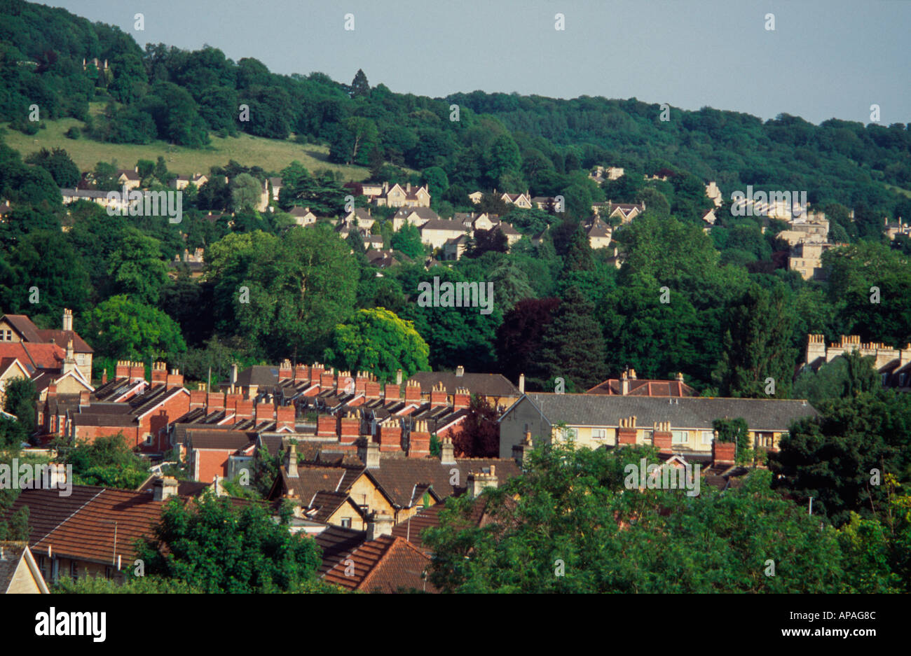 View of Bathwick from Walcot Terrace, Bath, Somerset, England UK Stock ...