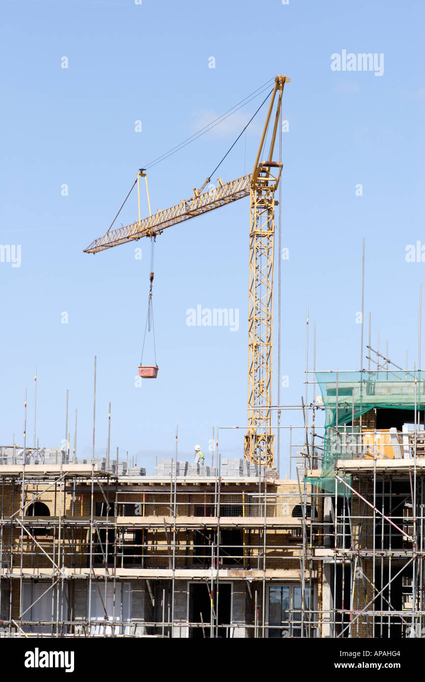 Building crane and construction site Stock Photo - Alamy