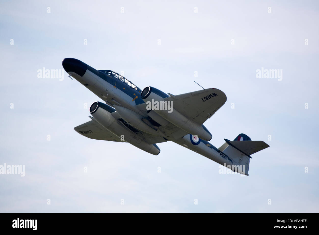 Gloster Meteor NFII night fighter variant overhead Stock Photo - Alamy