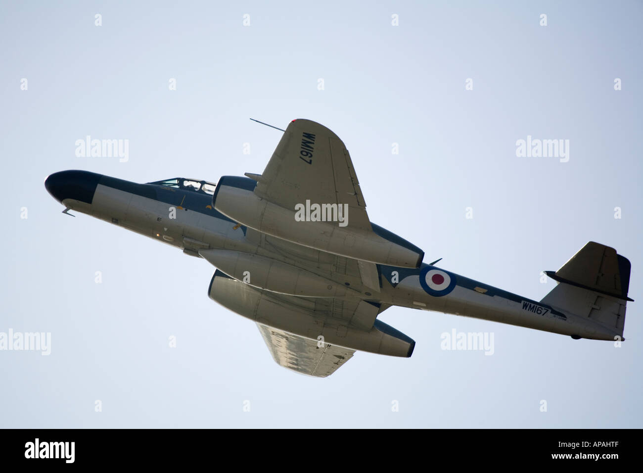 Gloster Meteor NFII night fighter variant overhead Stock Photo - Alamy